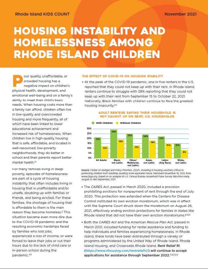 Housing & Homelessness – Rhode Island KIDS COUNT